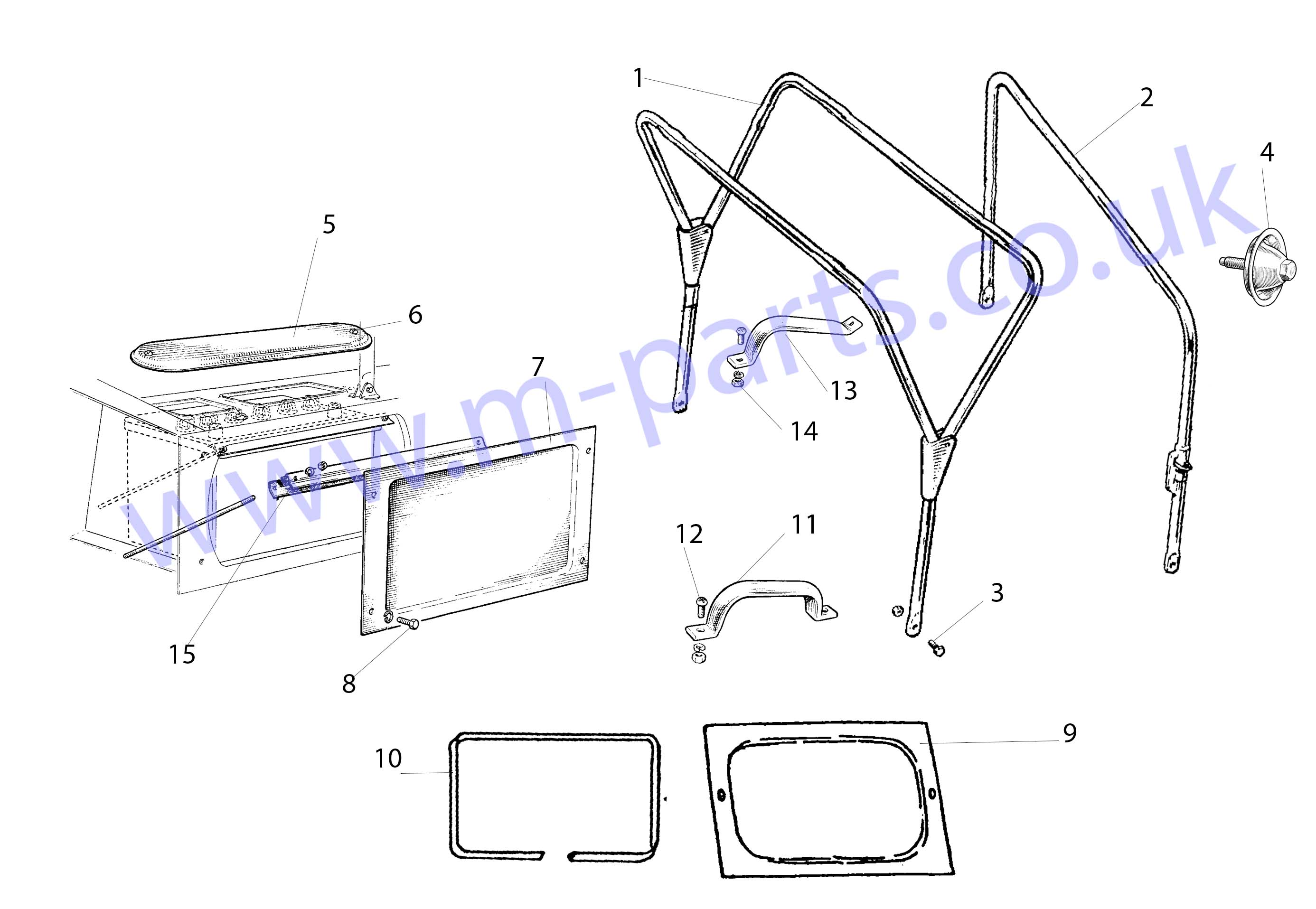 Hood frame & cover lids